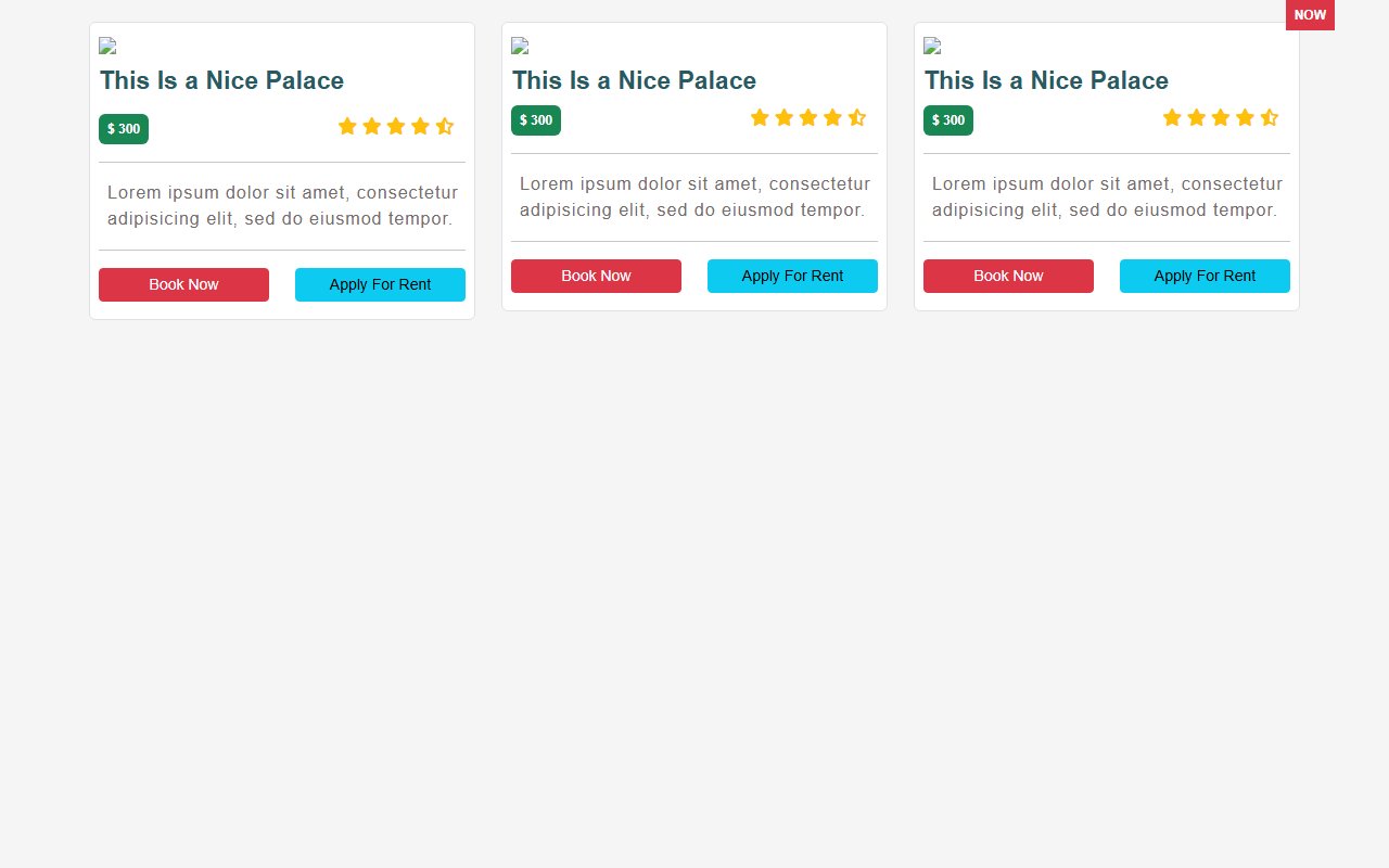 Bootstrap 5 Real Estate Box Design Snippet | GoSnippets
